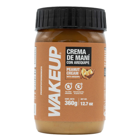 Wake Up Crema de Maní con Arequipe Fr 360g - Real FOOD